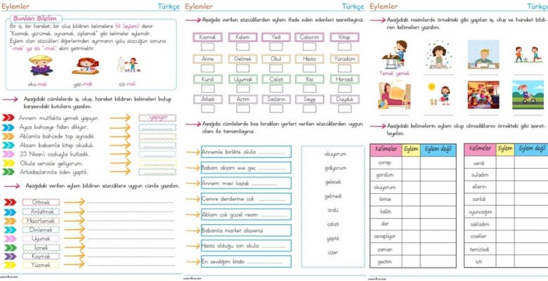 2. Sınıf Eylemler (Fiiller), Hareket Bildiren Kelimeler - 1 - Soner Hoca