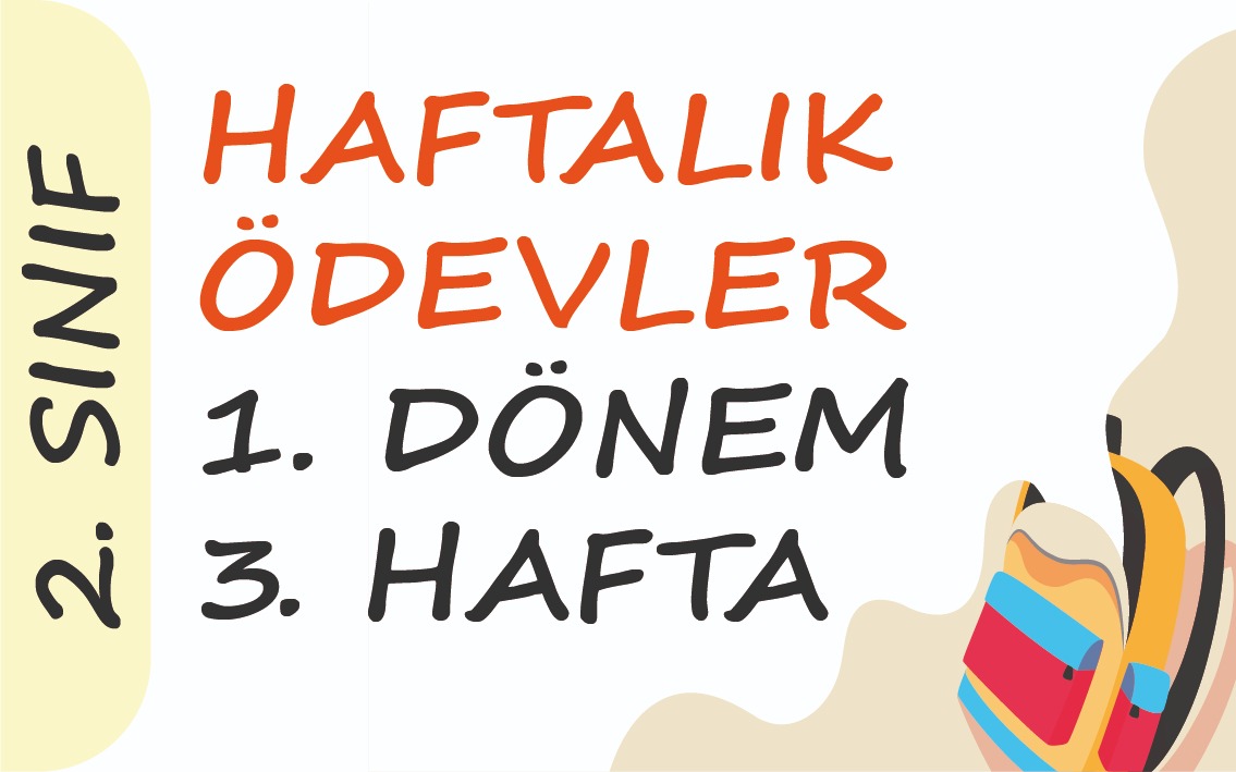 2. Sınıf Haftalık Ödev 3. Hafta 1. Dönem 2022 - 2023 PDF