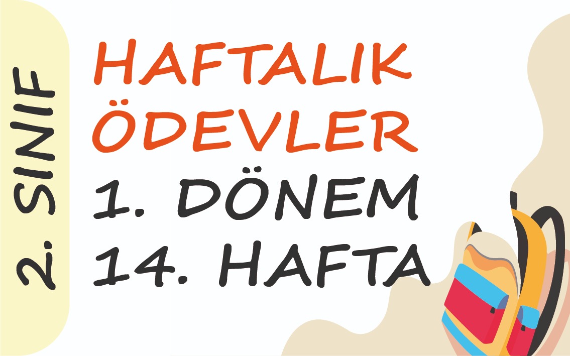 2. Sınıf Haftalık Ödev 14. Hafta 1. Dönem Günlük Ödevler Pdf