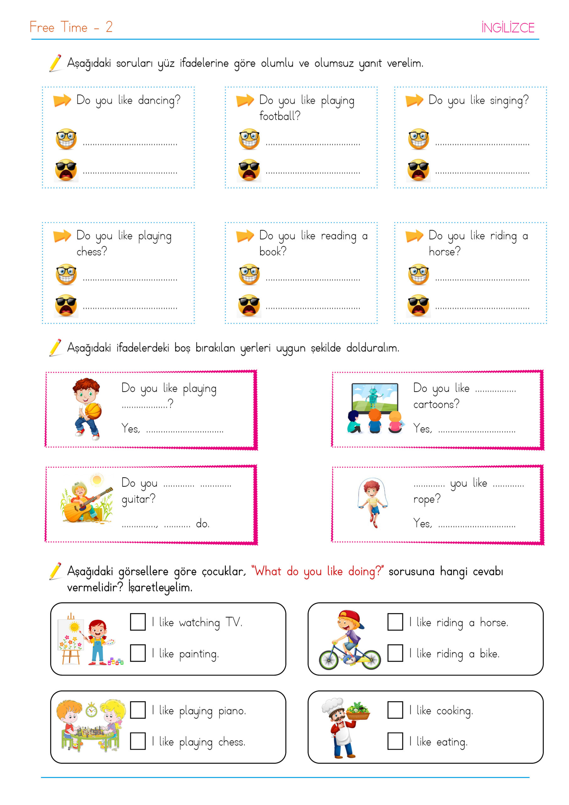 4. Sınıf Etkinlik Free Time - 2